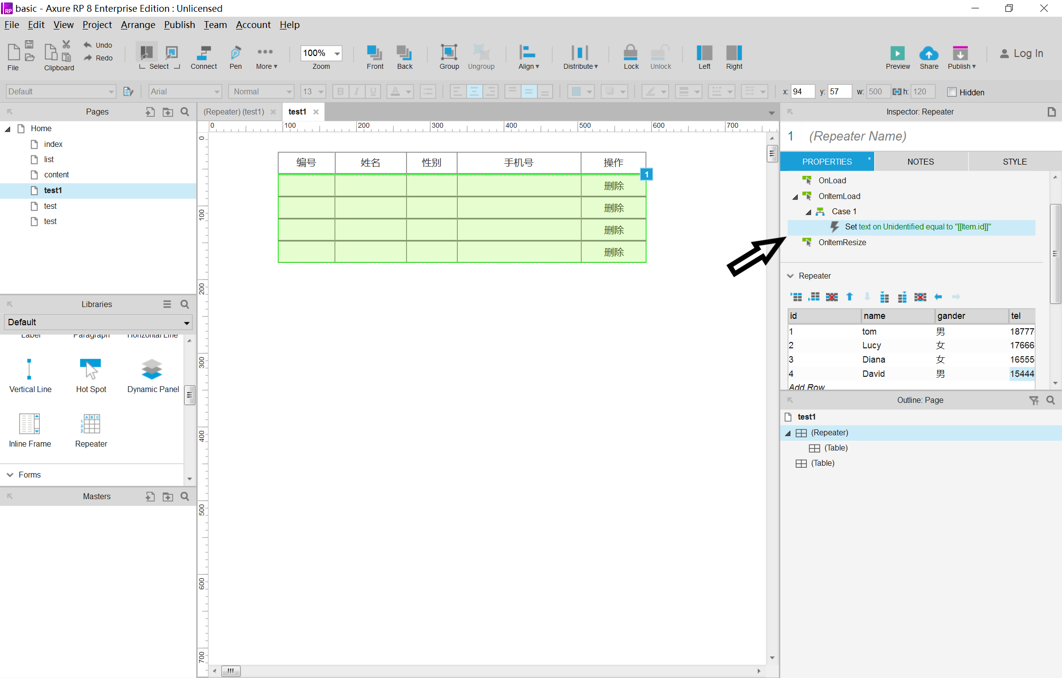 利用Axure制作动态表格（Axure学习日志1）_無事咕咕的博客-CSDN博客_axure 动态表格