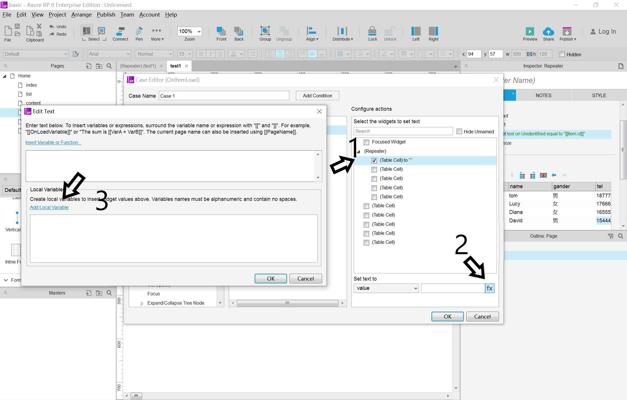 利用Axure制作动态表格（Axure学习日志1）_axure9动态新增表格数据_無事咕咕的博客-CSDN博客