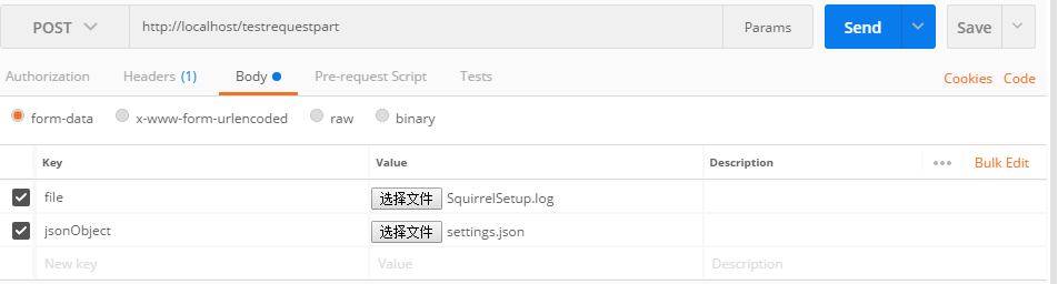 Spring Postman请求服务器带requestpart注解的rest Api的做法postman Requestpart Csdn博客 