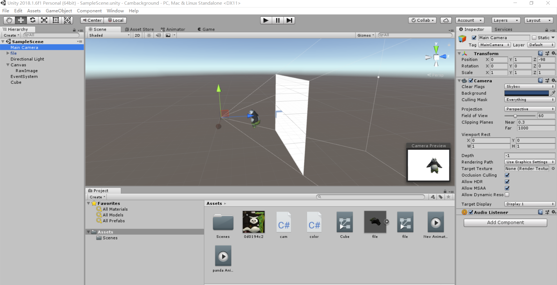 Unity3D调用摄像头并在其上显示虚拟物体-CSDN博客