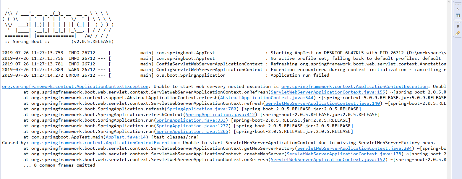 Springboot启动报错ntext Applicationcontextexception Unable To Start Web