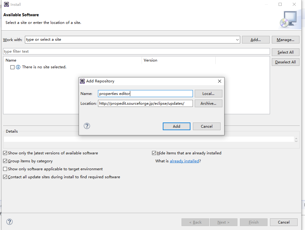 解决eclipse中properties editor不能通过应用商店直接安装的问题_eclipse 无法安装 propertieseditor-CSDN博客