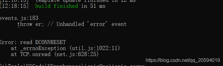 Ionic在vscode中修改代码自动更新时报错error Read Econnresetvscode Read Econnreset At Clientrequest Csdn博客