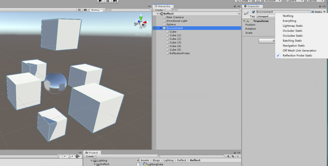 Unity 反射探针 Reflection Probe 创建当前场景的反射用CubeMap即室内天空盒_unity 使用反射探针生成天空盒-CSDN博客