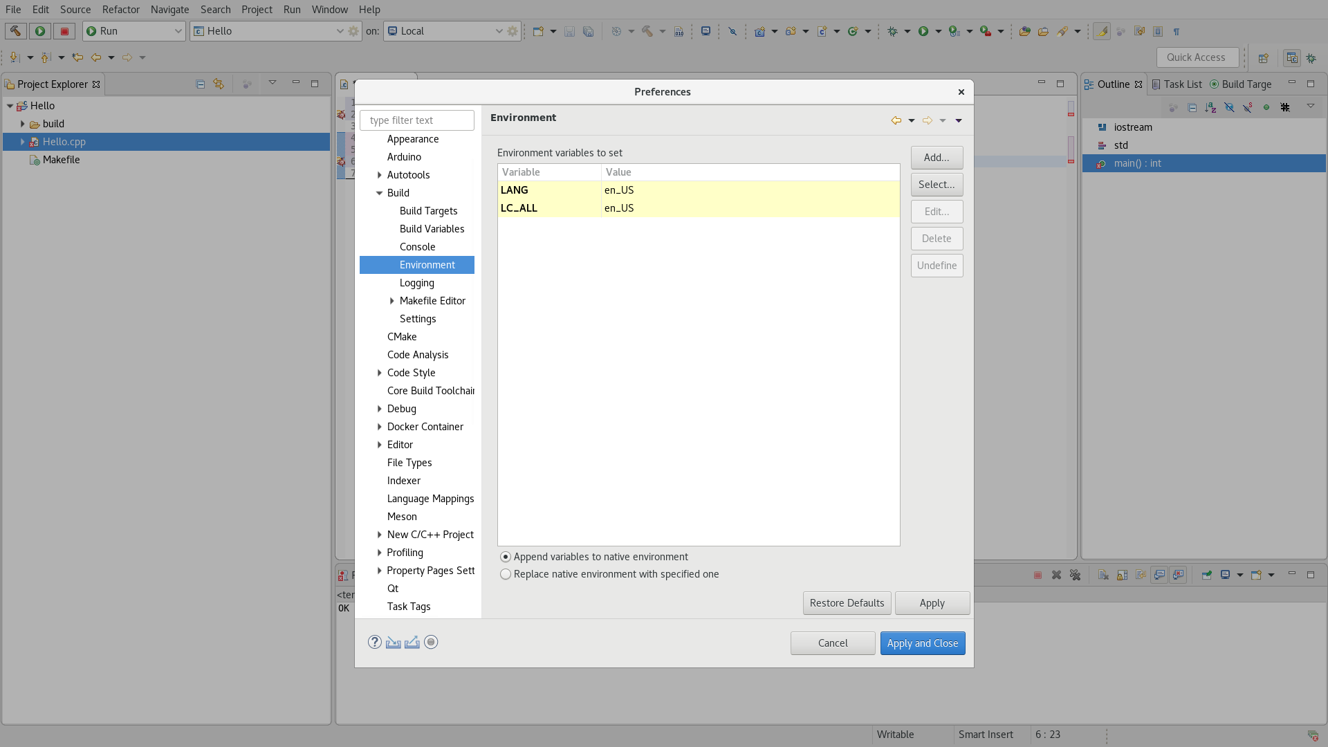 Eclipse创建C++工程并解决“Symbol 'std' could not be solved”_vancece的博客-CSDN博客