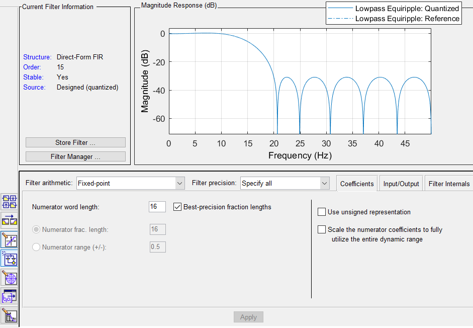 流水线型FIR低通数字滤波器的设计实现与验证（FPGA与MATLAB结合方法）(Verilog语言描述）_16位低通滤波器verilog-CSDN博客