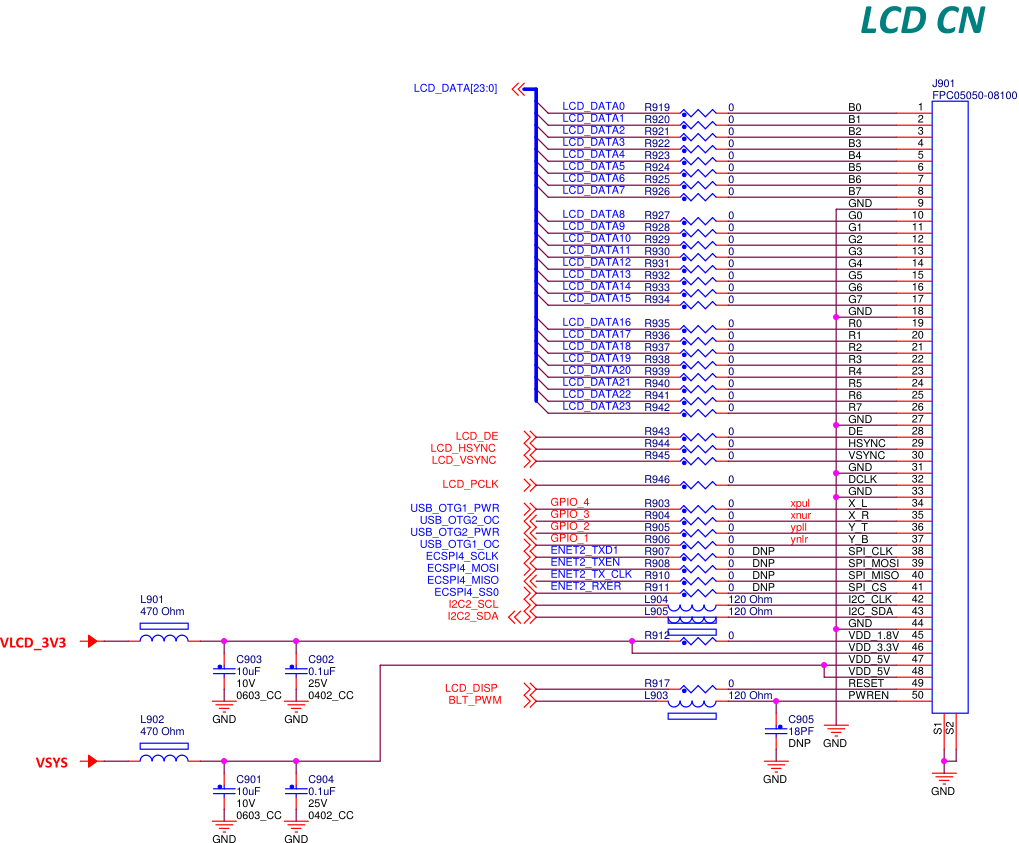 基于imx6ul的硬件学习（2）LCD屏电路原理理解_imx6 电路介绍-CSDN博客