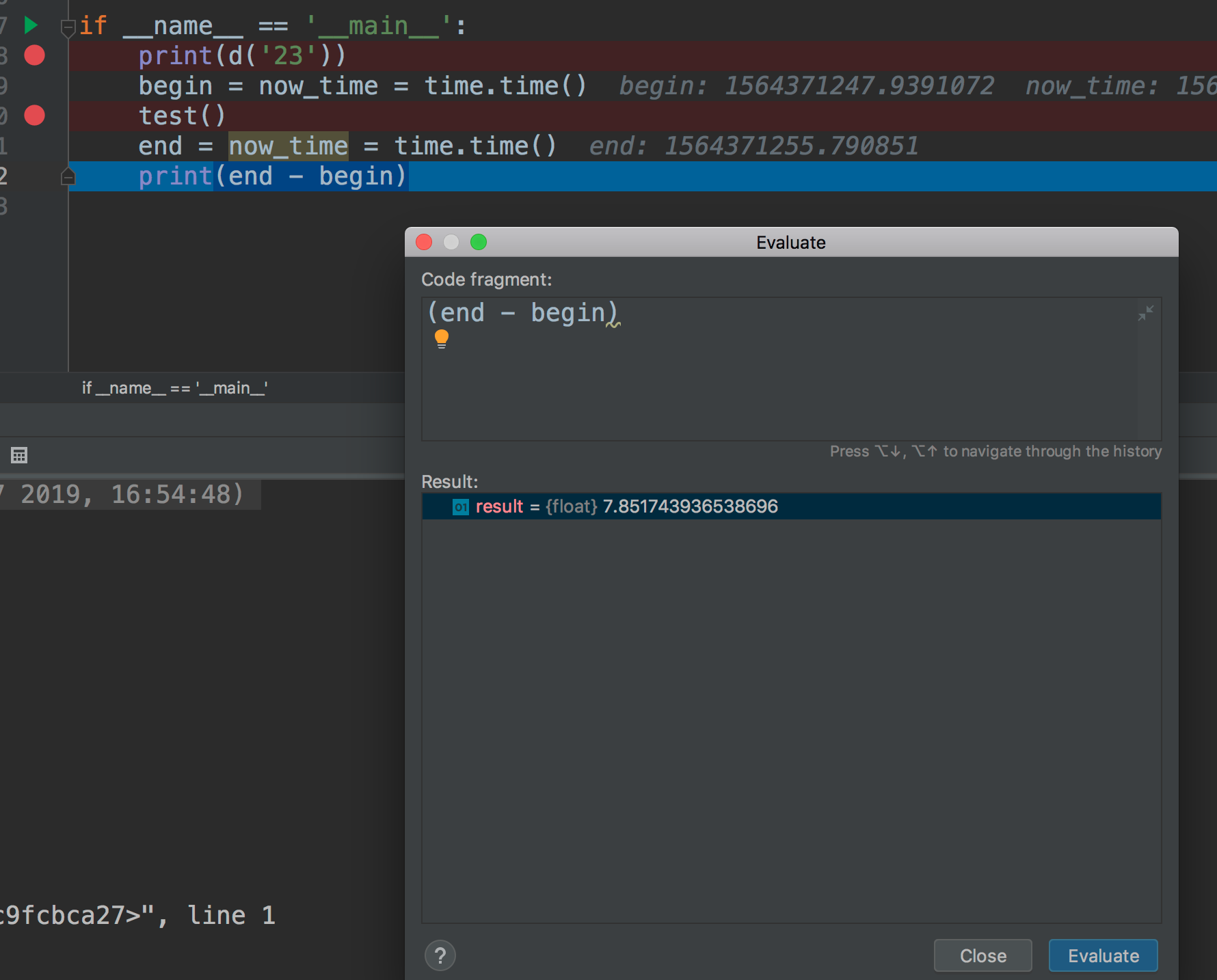 Pycharm debug调试：命令行交互式/变量观察watch/evaluate_pycharm evaluate-CSDN博客