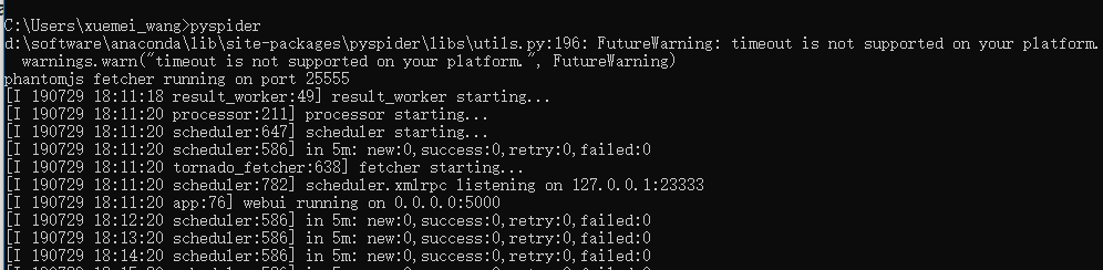 Pyspider安装与启动futurewarning Timeout Is Not Supported On Your Pl Csdn博客 