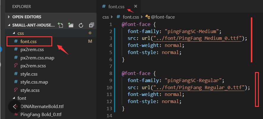 前端项目如何引入字体包? 引入字体包不起效果？_pingfang sc semibold 百度网盘字体包-CSDN博客