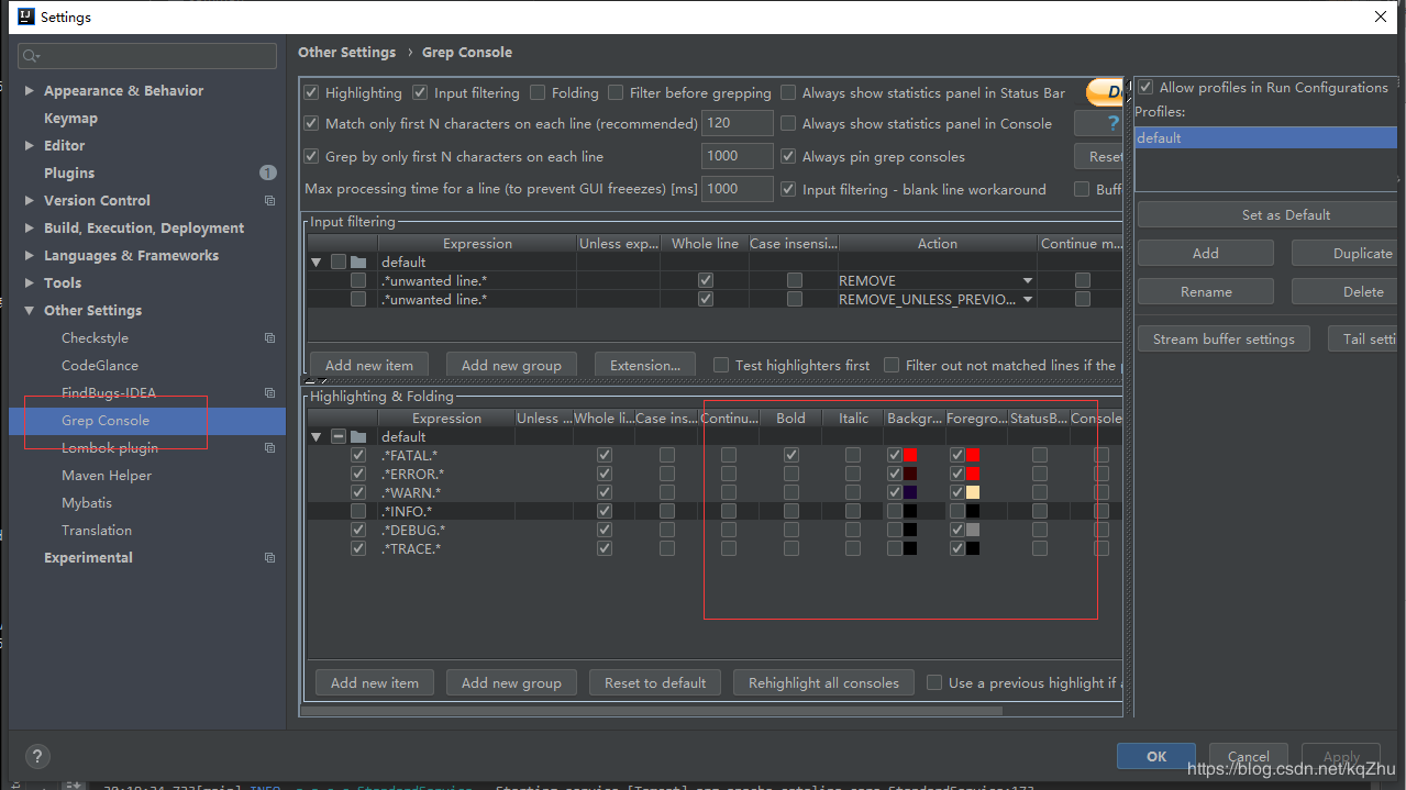 IntelliJ IDEA自定义控制台输出颜色，使用 Grep Console插件_grep console设置sql颜色-CSDN博客