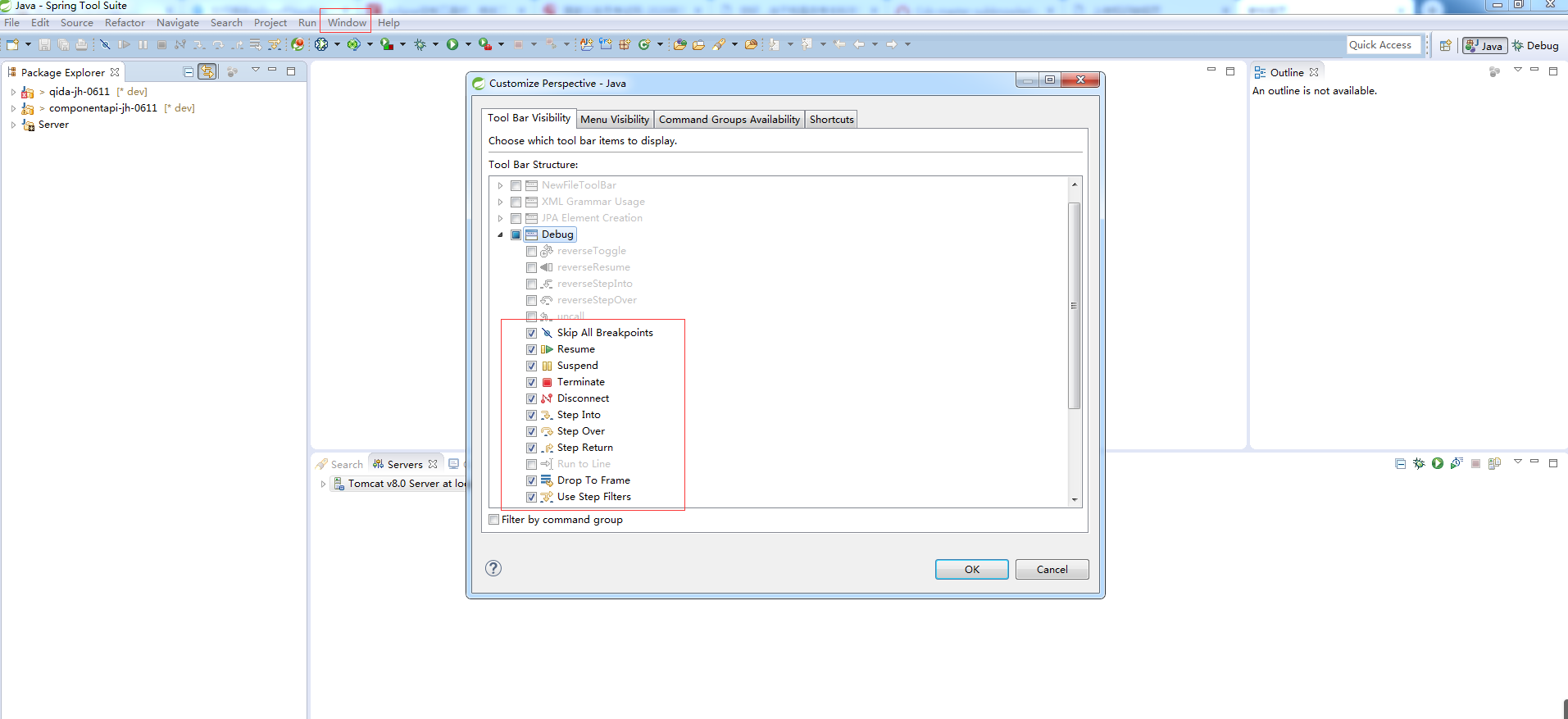 Eclipse自定义设置显示隐藏工具栏toolbar_eclipse toolbar 设置-CSDN博客