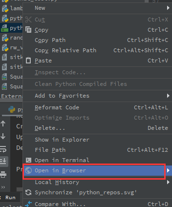 Pycharm项目列表中右键*.svg没有Open in Browser选项_pycharm没有open in finder_grantczb ...