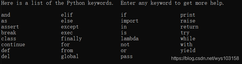 Python关键字35个python中35个关键字 Csdn博客