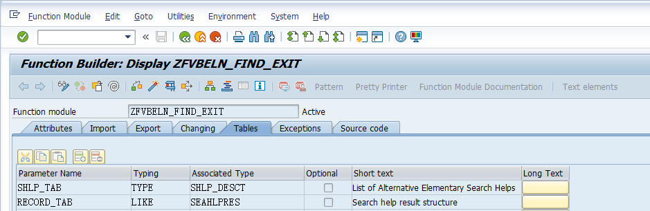 SAP 通过出口函数创建搜索帮助（六）_wbstk-CSDN博客