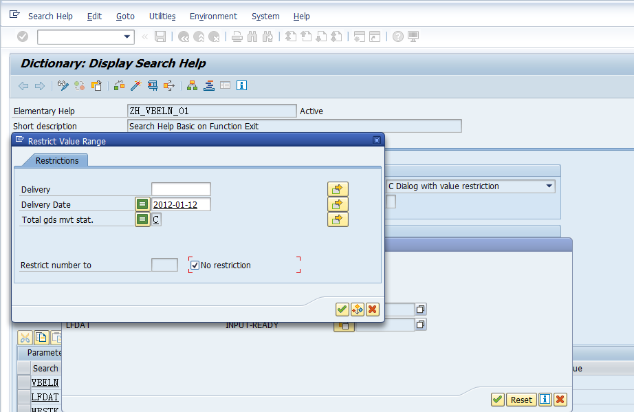 SAP 通过出口函数创建搜索帮助（六）_wbstk-CSDN博客