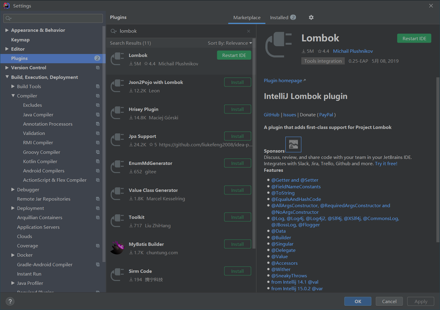 Idea 2019.2 安装lombok插件失效问题解决_lombok2019-CSDN博客