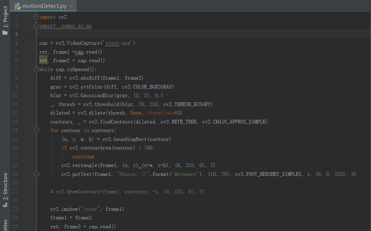 OpenCV笔记21：使用Opencv轮廓进行运动检测和跟踪_opencv的轮廓跟踪法-CSDN博客