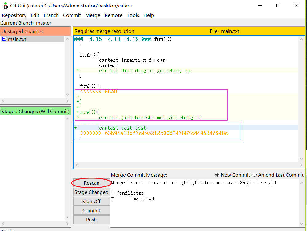 git GUI 合并（merge）的一些注意_git gui merge-CSDN博客