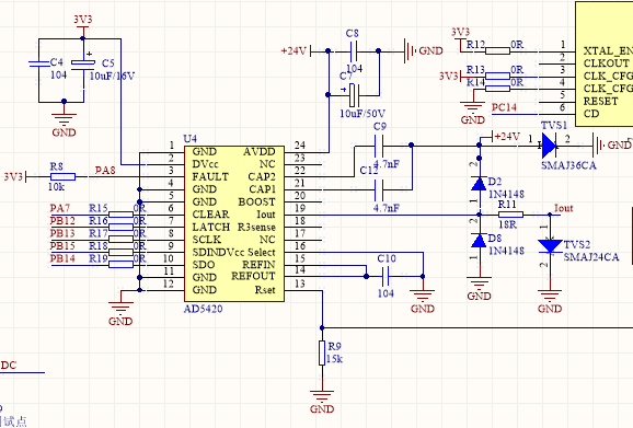 使用STM32和AD5420输出4-20mA的电路和程序_stm32输出4-20ma电流-CSDN博客
