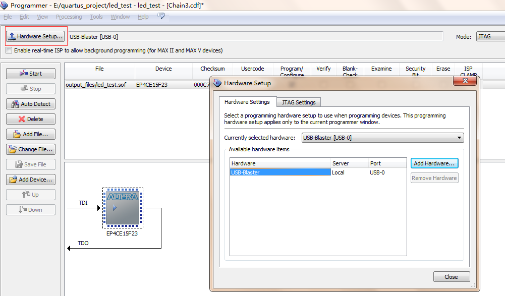 quartus Ⅱ 12.1 使用教程（3） 点亮LED灯_ep4ce15f23c8时钟频率-CSDN博客