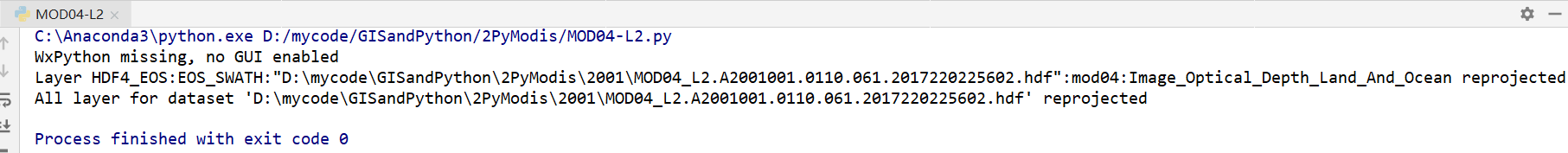 Python Modis数据处理库pymodis Csdn博客 0897