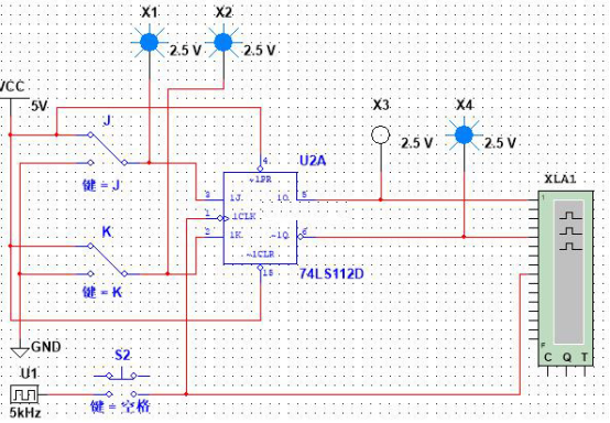 数字电子技术 实验二_jk触发器仿真电路图-CSDN博客