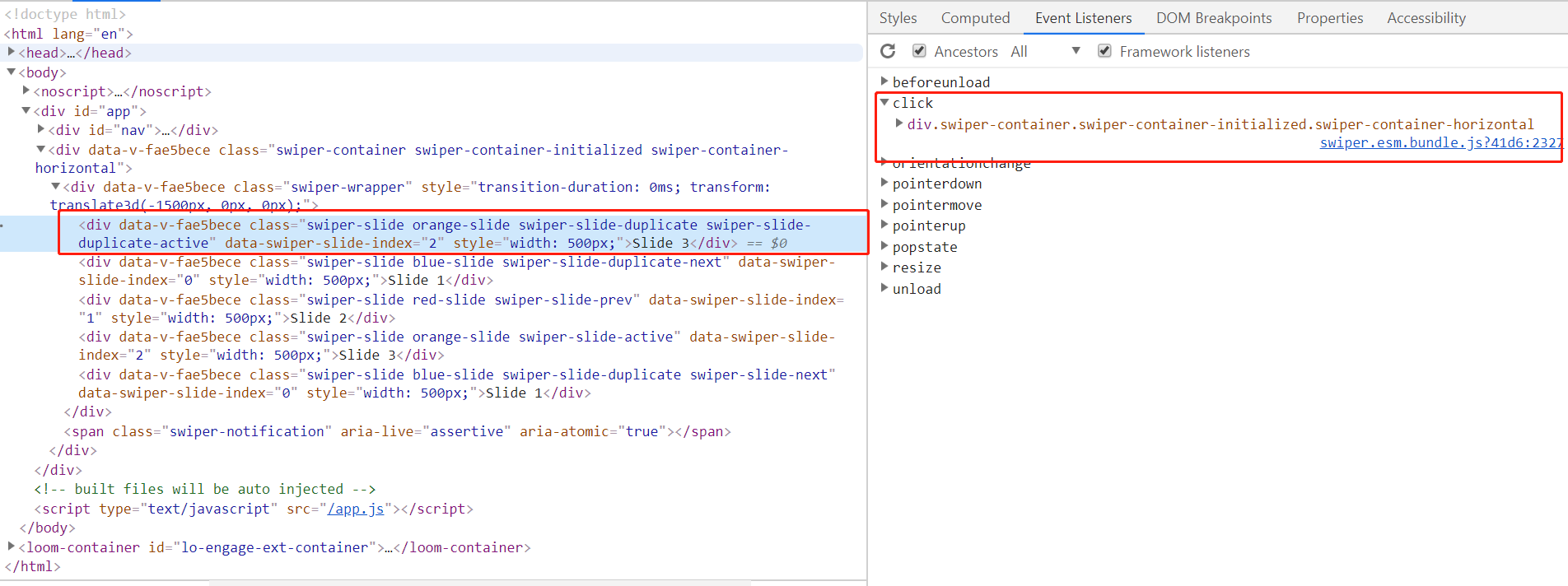 Vue中使用Swiper绑定事件不生效的解决办法_swiper vue3没有效果-CSDN博客