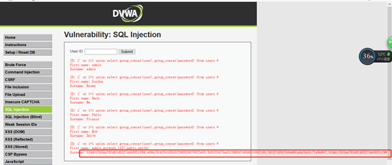 SQL注入（DVWA演示）_输入1'or'1234'='1234-CSDN博客