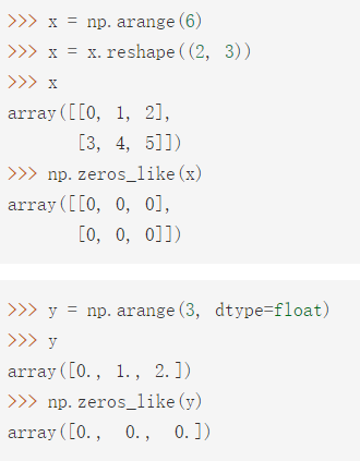 numpy的ones()、zeros()、eye()、ones_like()、zeros_like()、empty()_zeros()2、ones()3、empty()4、eye()5 ...