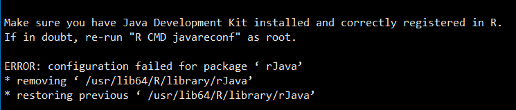 R:Error : .onLoad failed in loadNamespace() for 'rJava', details: call: dyn.load(file, DLLpa ...