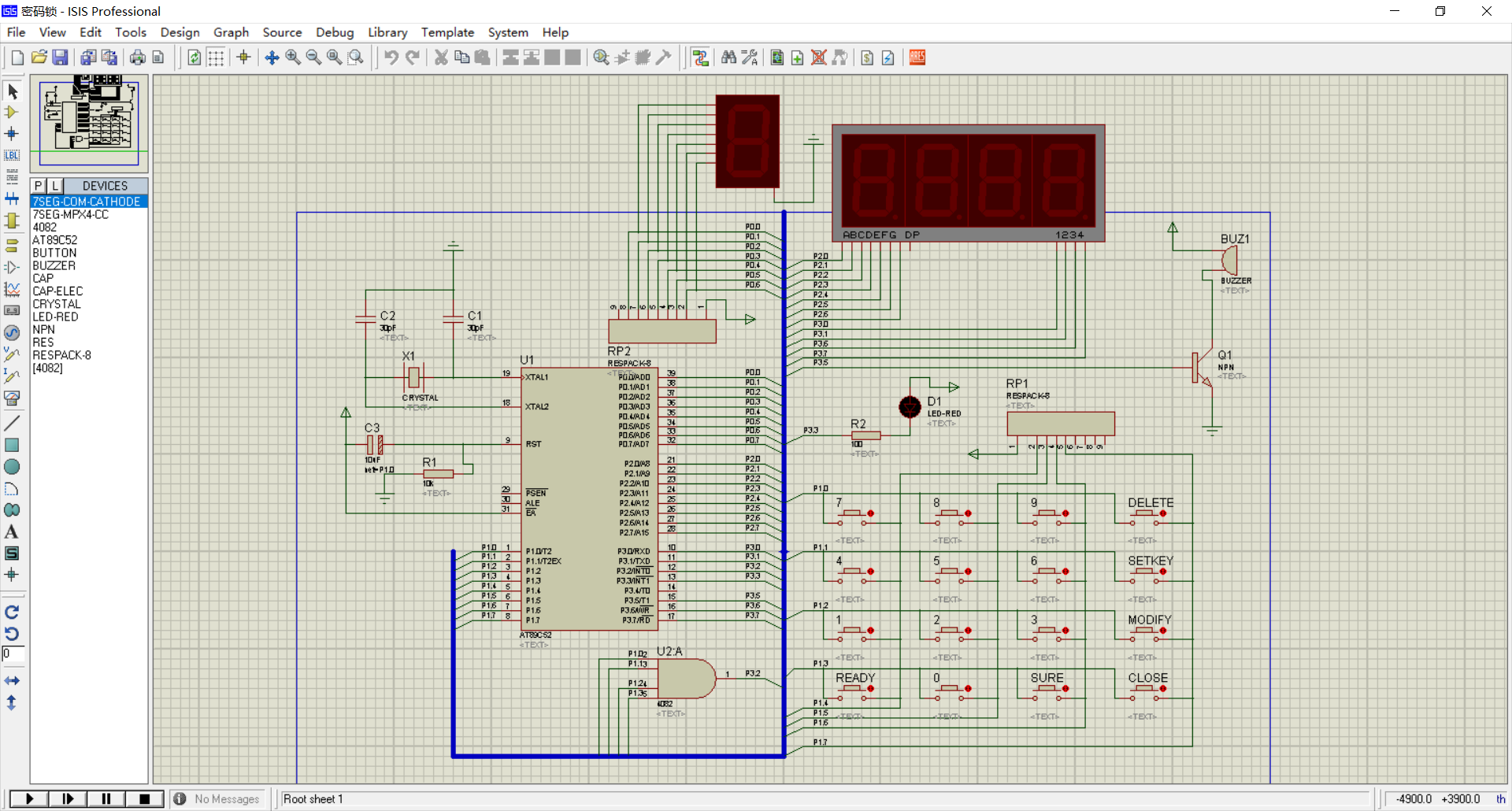 proteus仿真c51简单密码锁_proteus登录用户和密码填写写什么-CSDN博客