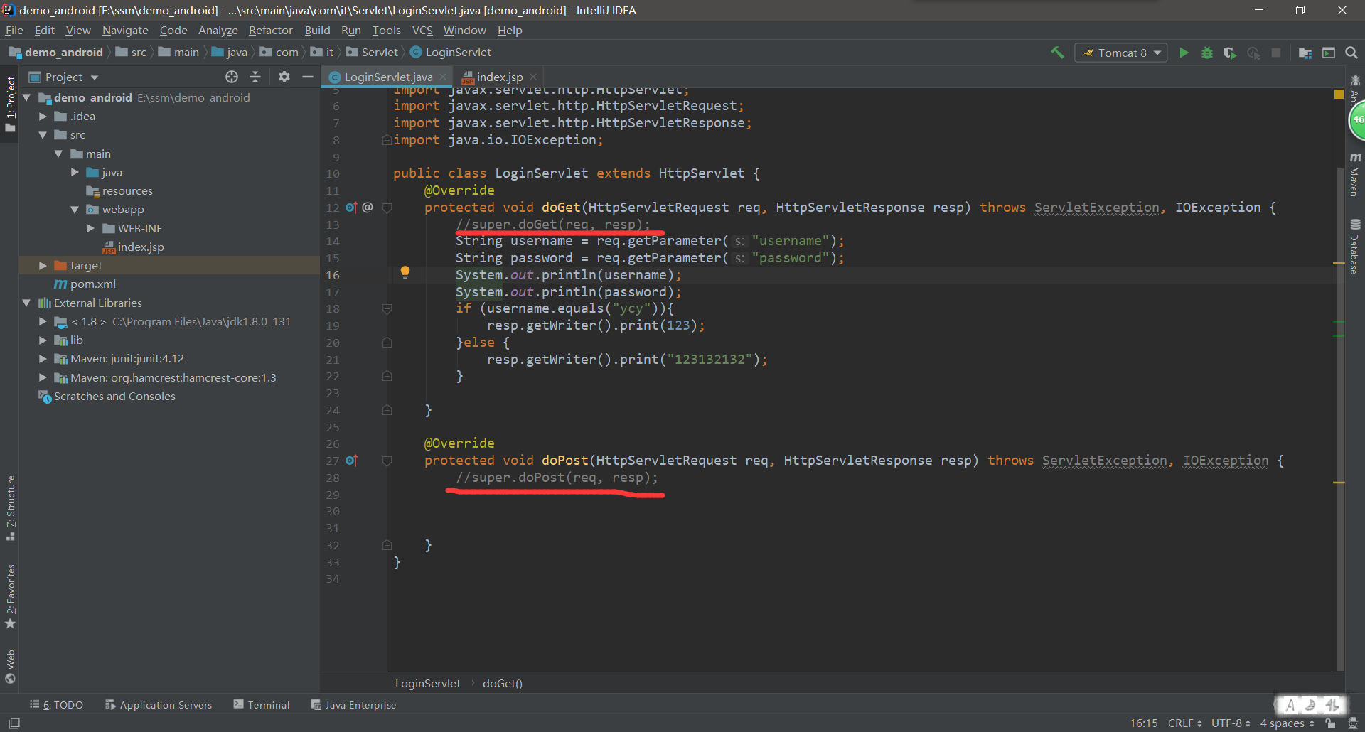 关于使用idea动态web项目报错HTTP Status 405 - HTTP method POST is not supported by this URL方法_ideamethod ...