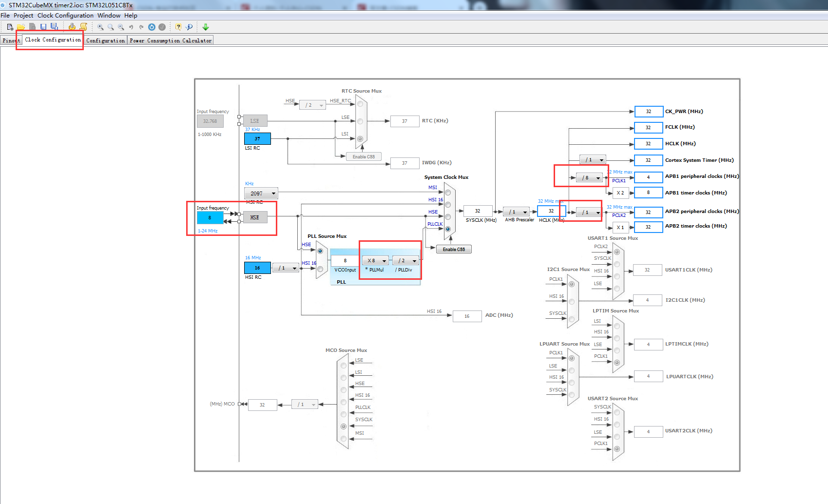 Stm32l0 一系统时钟配置stm32l010c6 Pll设置实例 Csdn博客 2887