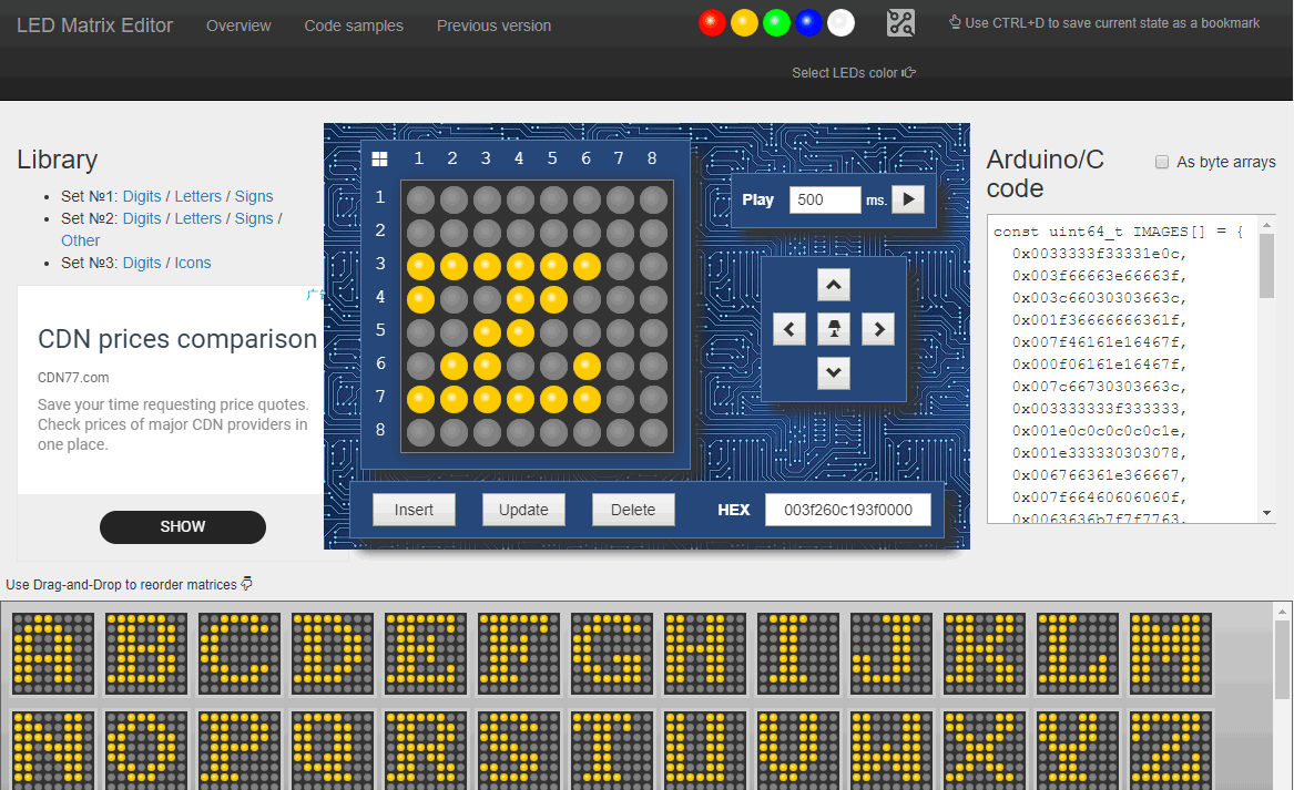 LED Matrix Editor 超好用 8*8 LED 点阵编辑器及使用分享-CSDN博客