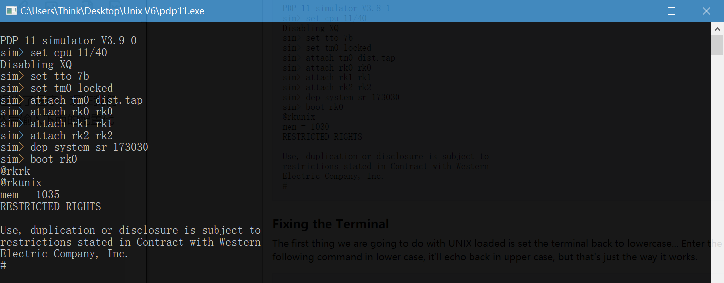 Unix V6 环境搭建：Simh 安装 Unix V6、Unix V6 基本使用以及源代码获取_unix v6镜像-CSDN博客