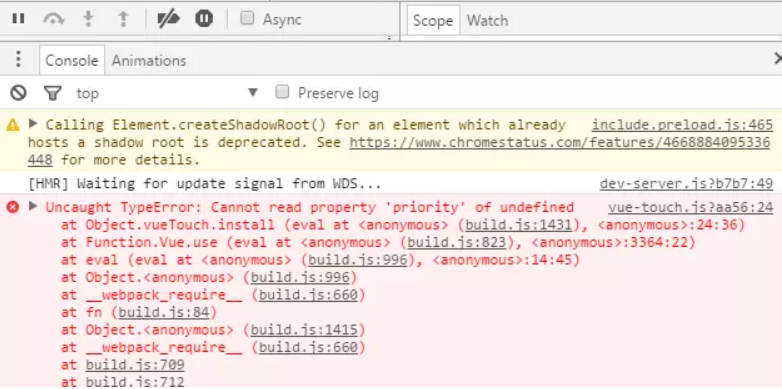 vue-touch报priority错误_vue-touch priority: vue.directive('on').priority,-CSDN博客