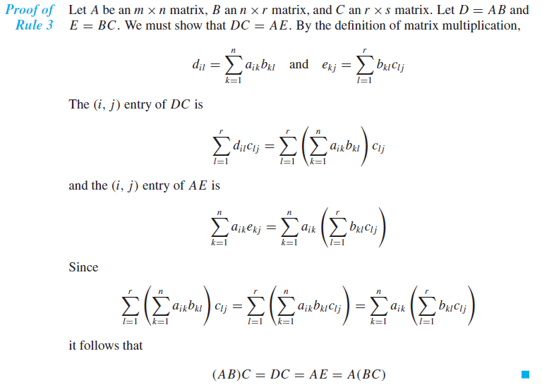 矩阵乘法结合律的证明（Proof of (AB)C = A(BC)）_矩阵乘法结合律证明-CSDN博客