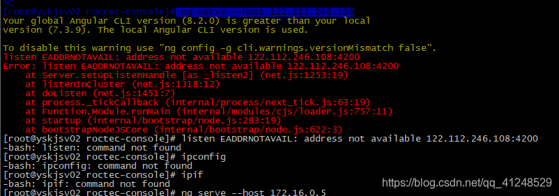 Angular项目linux服务器部署 Lilux 启动anglar服务命令 Csdn博客
