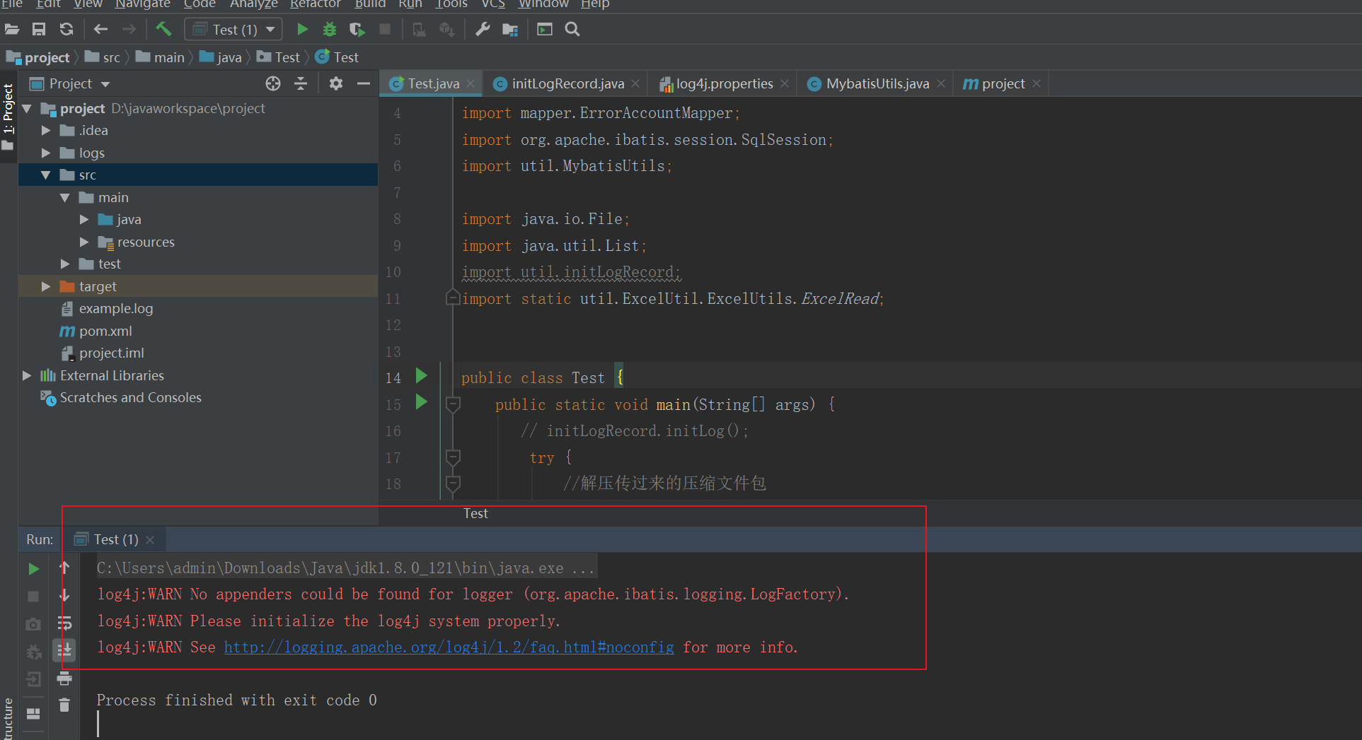 Log4j警告之log4jwarn No Appenders Could Be Found For Loggerorgapacheibatislogginglogfactory 