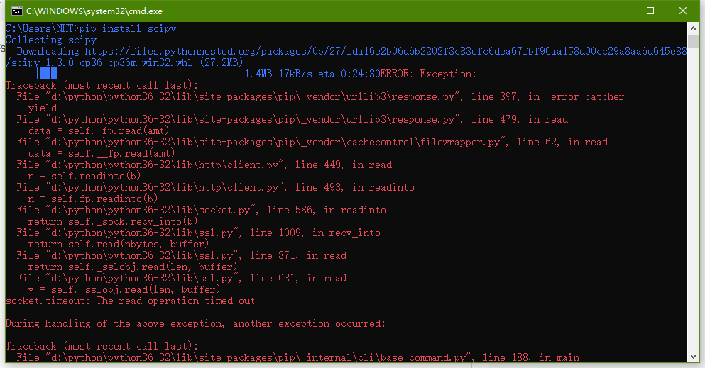 python安装numpy+mkl 和 scipy库失败的原因_mkl安装失败-CSDN博客