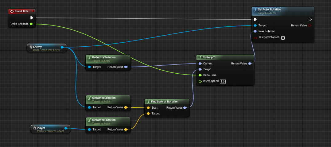 UE4 在Tick中使用插值旋转物体，InterpTo系列_ue tinterp to-CSDN博客