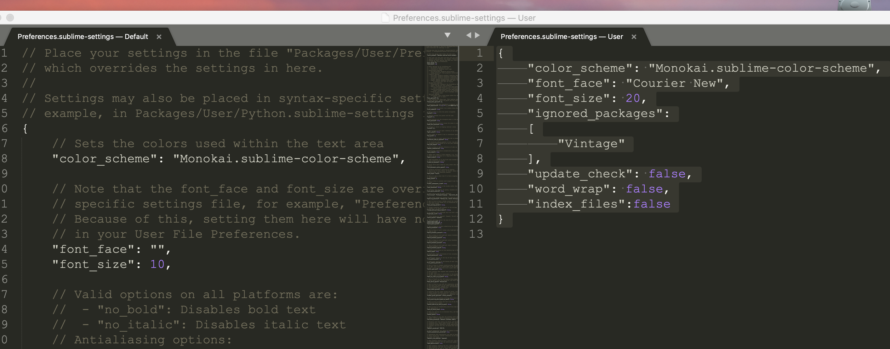 Sublime Text 3 配置 [颜色 / 字体 / 换行 / 更新检查 / 索引文件解决内存飙升]_sublime 字体颜色-CSDN博客