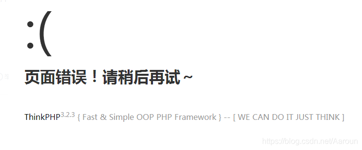 Thinkphp提示 Fast And Simple Oop Php Framework We Can Do It Just Thi”,怎么解决?thinkphp323