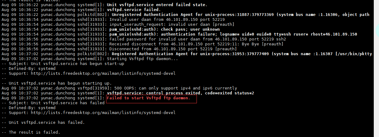 centos搭建ftp服务问题记录Failed to start Vsftpd ftp daemon_failed to start vsftpd ftp daemon.-CSDN博客