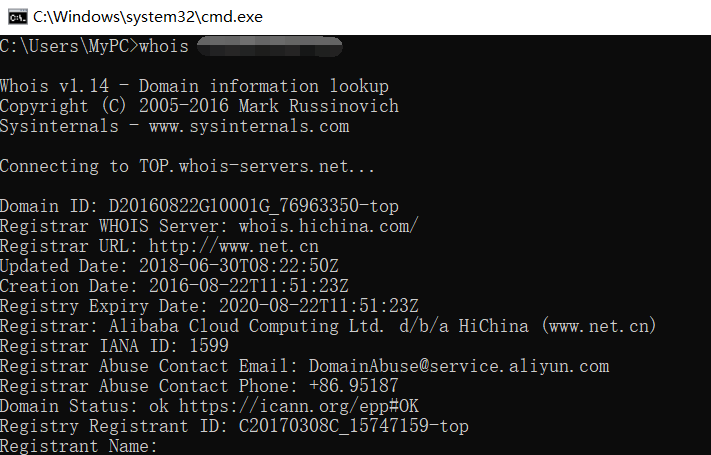 Windows平台通过CMD查询域名的Whois信息_cmd whois-CSDN博客