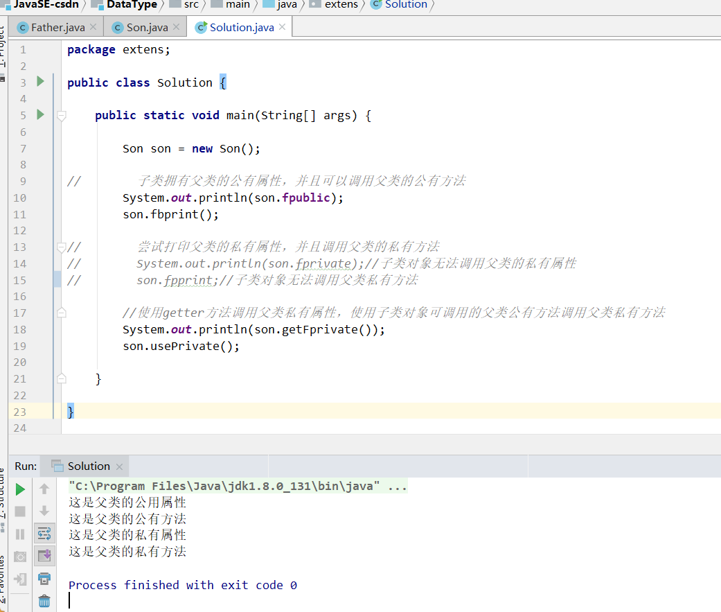 Java继承--父类私有属性和私有方法的继承_java 类的私有属性和私有 法-CSDN博客