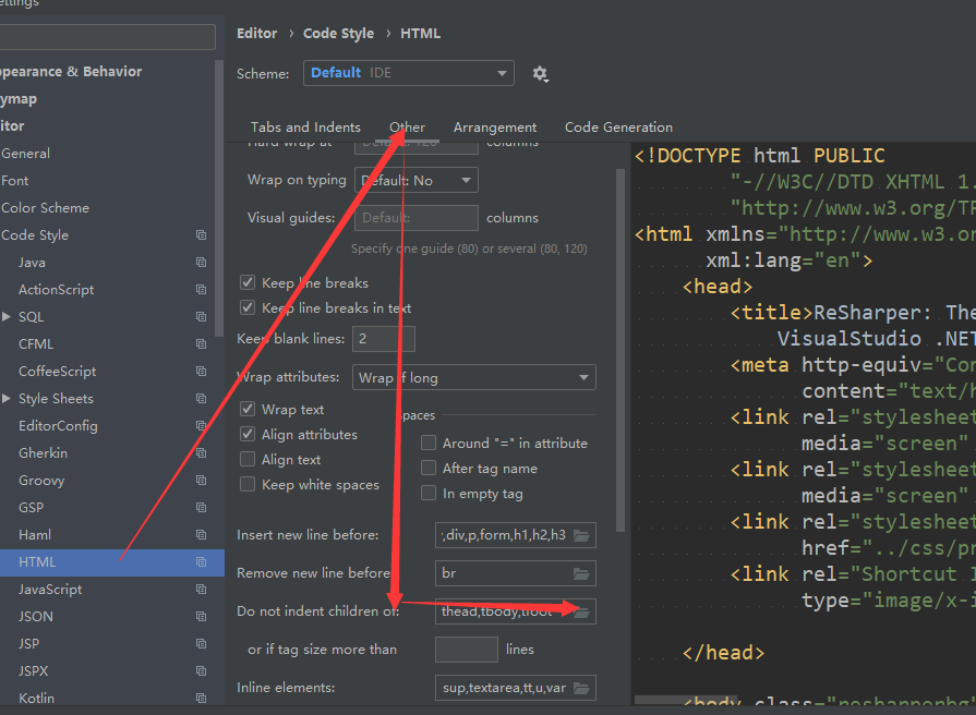 idea中HTML格式化时标签缩进问题_html格式化缩进-CSDN博客