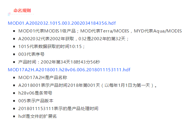 modis数据命名规则_modis条带号-CSDN博客