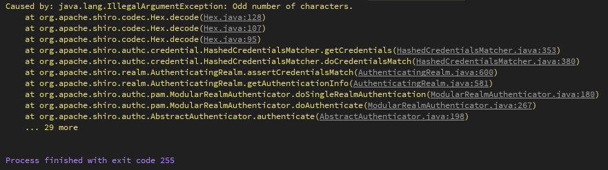 解决Shiro中报错：Caused by: java.lang.IllegalArgumentException: Odd number of characters.-CSDN博客